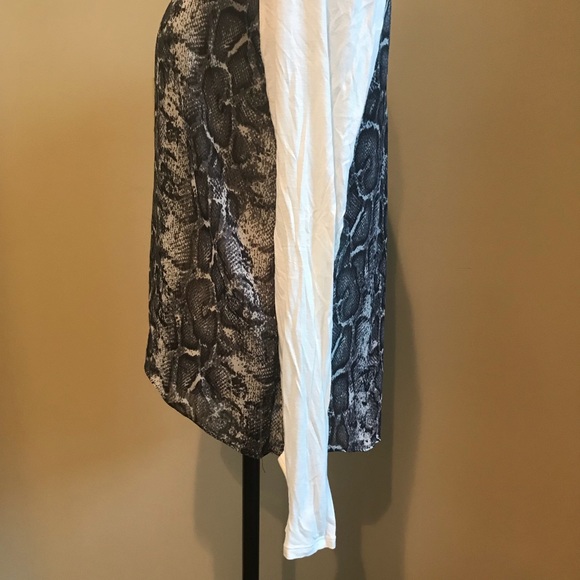 Maude | Tops | Long Sleeve Sheer Snake Skin Top | Poshmark
